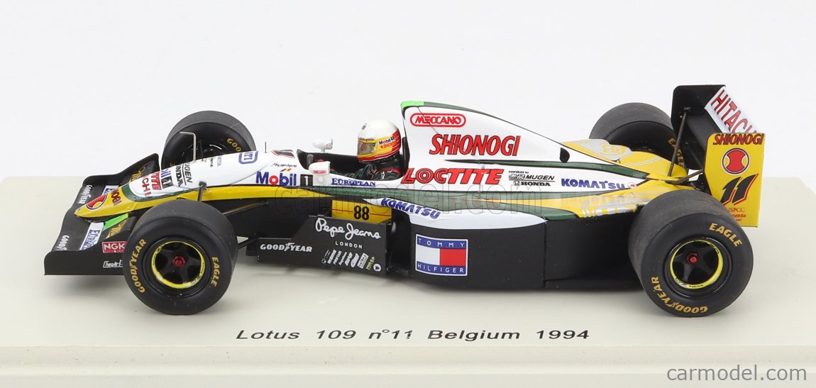 SPARK-MODEL S1679 Scale 1/43 | LOTUS F1 109 N 11 BELGIUM GP 1994 ...