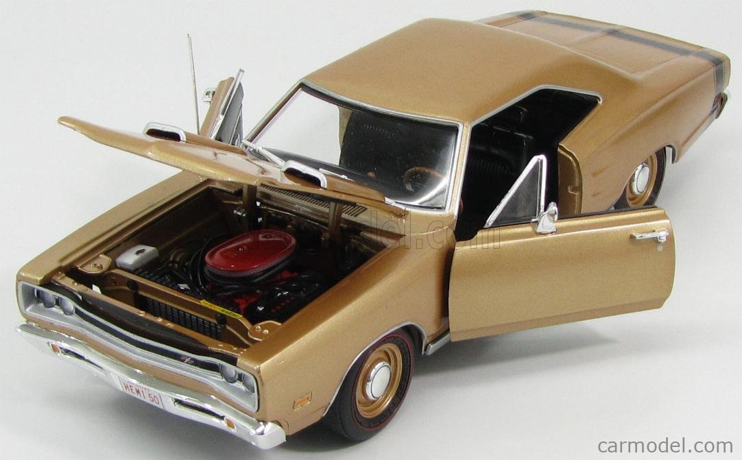 AUTOWORLD AMM1024/06 Scale 1/18 | DODGE CORONET COUPE 2-DOOR 1969 GOLD MET