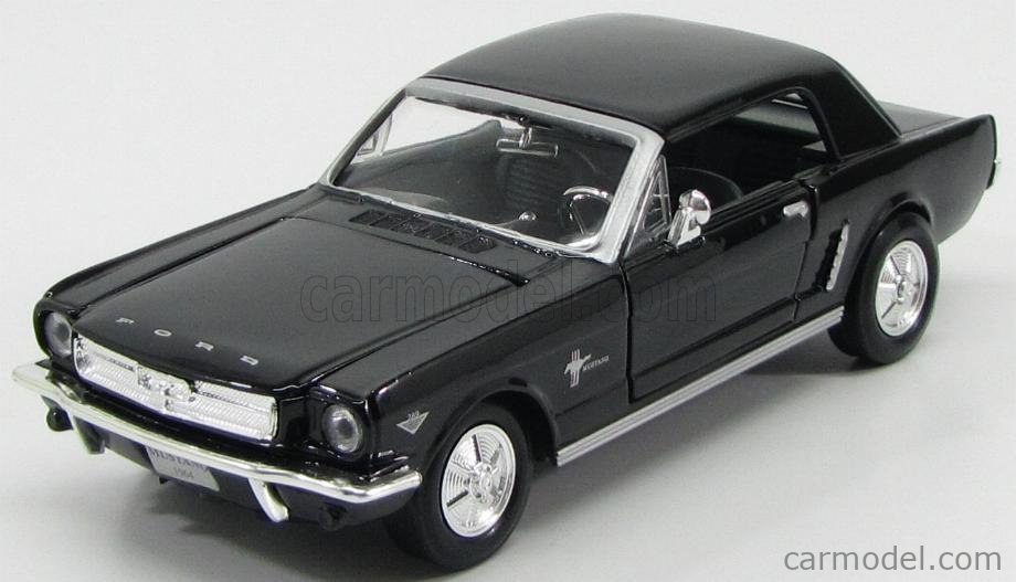 MOTOR-MAX 73273BK Scale 1/24 | FORD USA MUSTANG 1/2 HARD-TOP 1964 BLACK