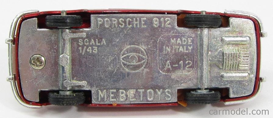 MEBETOYS MATTEL A12 Scale 1/43 | PORSCHE 911 912 (3 ISSUE) RED MET