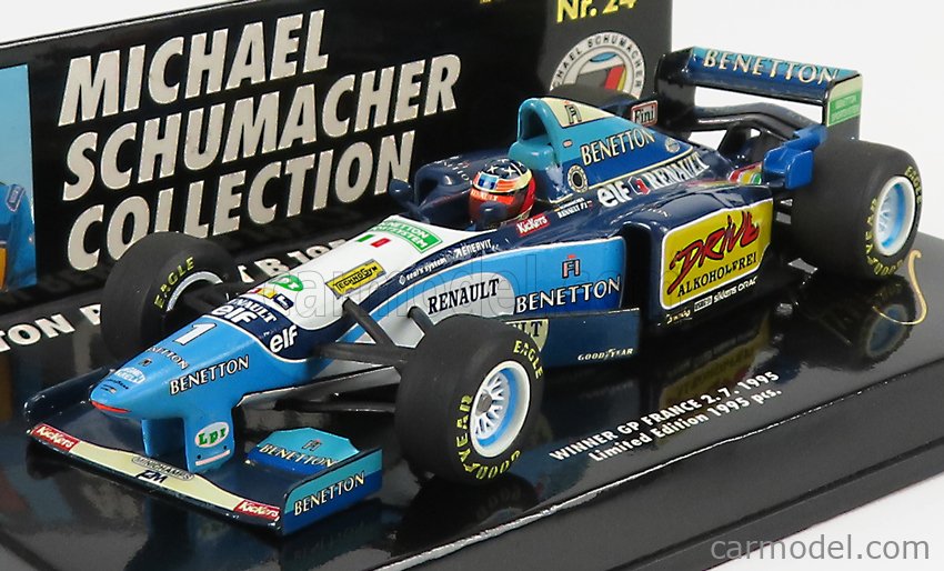 MINICHAMPS 510954318 Scale 1/43 | BENETTON F1 B195 RENAULT N 1 WINNER FRANCE GP 1995 MICHAEL ...