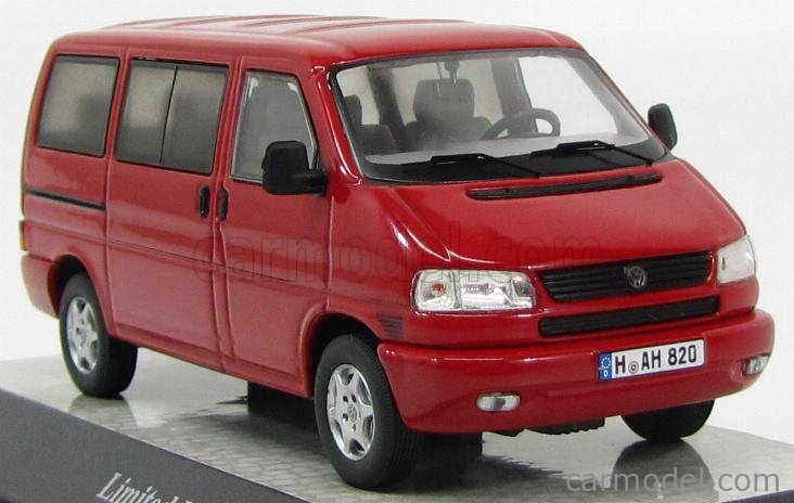 PREMIUM CLASSIXXS 13253 Scale 1/43 | VOLKSWAGEN T4b MINIBUS 1991 RED