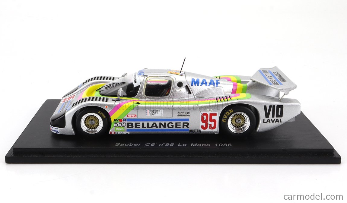 SPARK-MODEL S4081 Scale 1/43 | SAUBER C6 SHS 3.5L S6 TEAM ROLAND ...