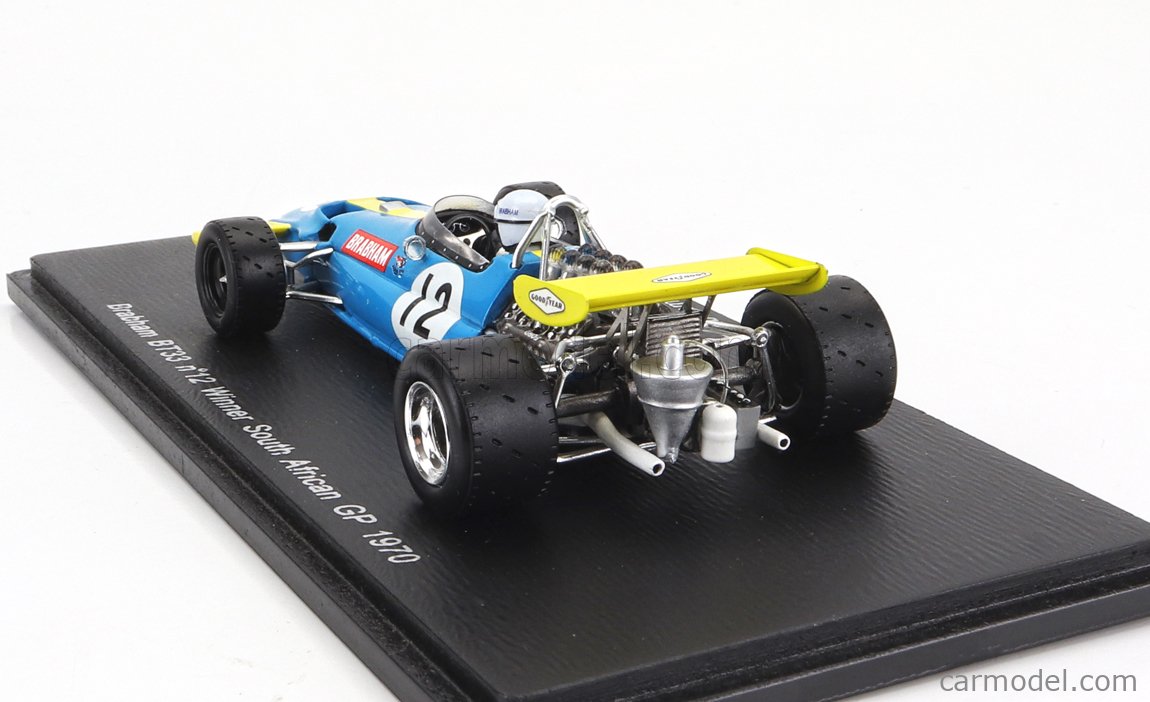 SPARK-MODEL S3508 Scale 1/43 | BRABHAM F1 BT33 N 12 WINNER SOUTH AFRICAN GP 1970 JACK BRABHAM ...