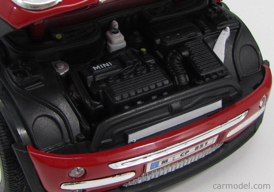 WELLY WE19851R Scale 1/18 | MINI COOPER 2001 RED WHITE