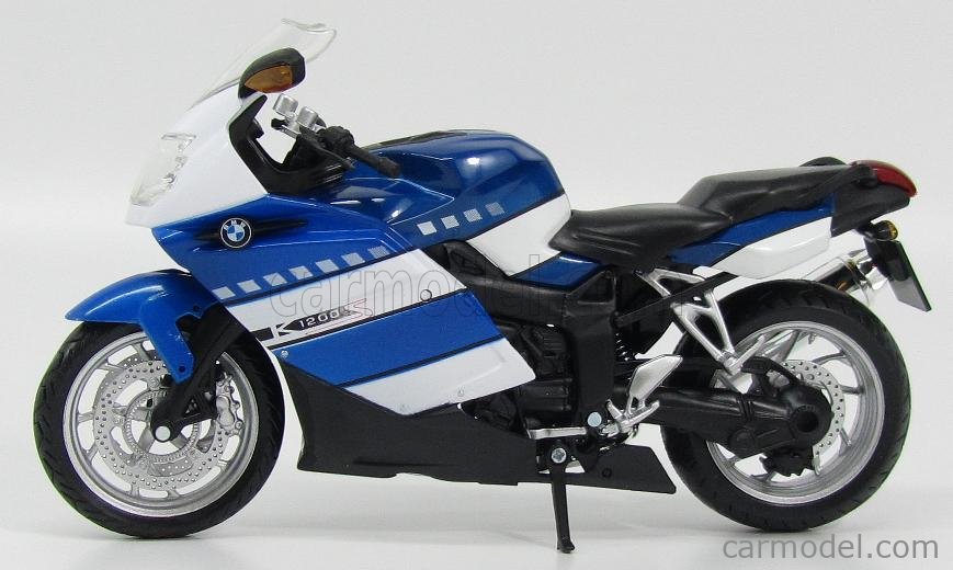 AUTOMAXX JC60030 Scale 1/12 | BMW K1200S 2005 BLUE WHITE BLACK