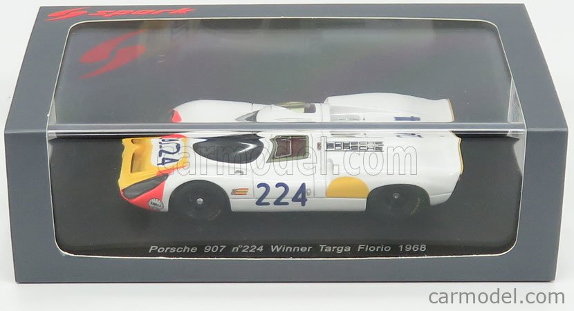 SPARK-MODEL S4160 Scale 1/43 | PORSCHE 907 COUPE N 224 WINNER TARGA ...