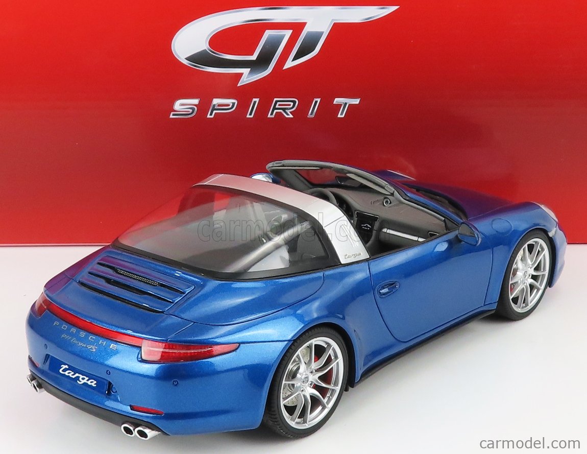 GT-SPIRIT GT037 Scale 1/18 | PORSCHE 911 991 4S TARGA SPIDER 2013 BLUE MET