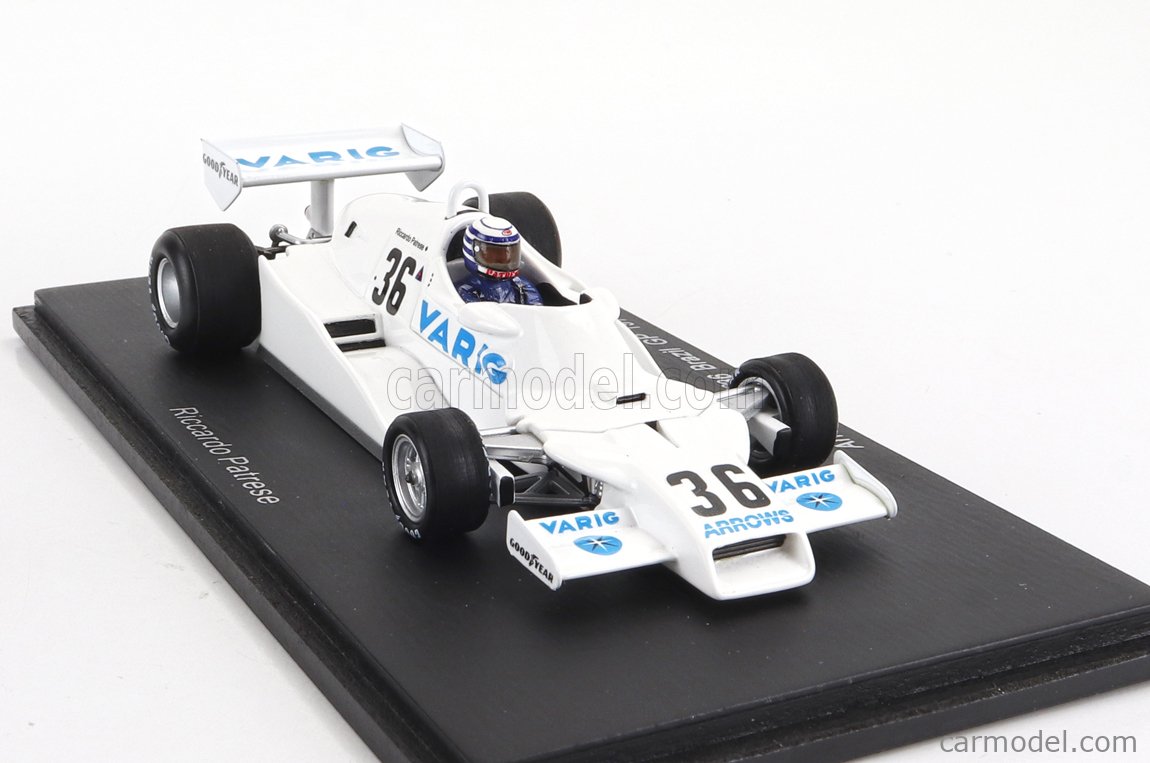 SPARK-MODEL S3900 Scala 1/43 | ARROWS F1 FA1 VARIG N 36 BRAZILIAN GP 1978 RICCARDO PATRESE WHITE