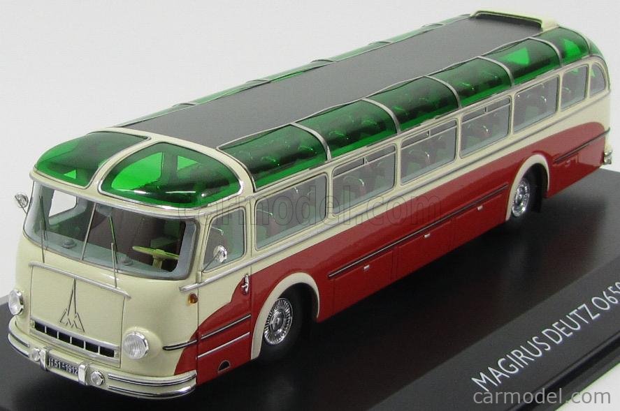 SCHUCO 08937 Scale 1/43 | MAGIRUS DEUTZ O6500 AUTOBUS 1954 GREEN IVORY RED