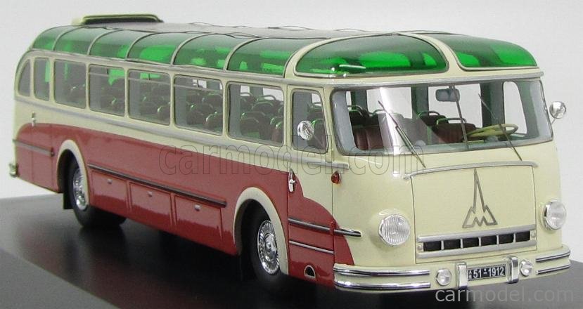SCHUCO 08937 Scale 1/43 | MAGIRUS DEUTZ O6500 AUTOBUS 1954 GREEN IVORY RED