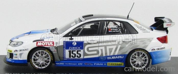 EBBRO EB44988 Scale 1/43 | SUBARU WRX STI N 155 24h NURBURGRING 2011 T ...