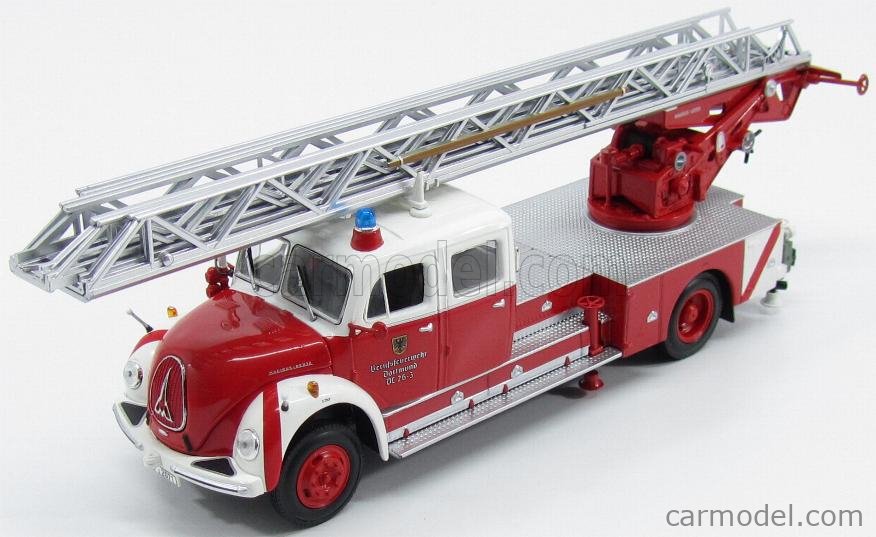 MINICHAMPS 439142170 Scale 1/43 | MAGIRUS DEUTZ MERKUR DL30 FEUERWEHR DORTMUND 1956 RED SILVER WHITE