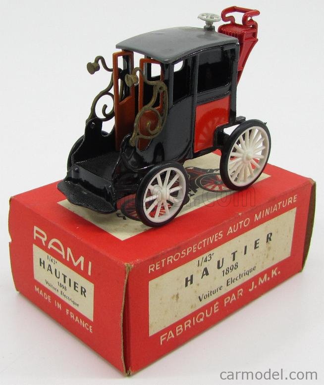 RAMI 81855 Escala 1/43 | HAUTIER VOITURE ELECTRIQUE 1898 BLACK RED