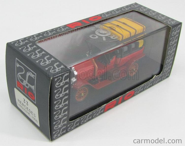 RIO-MODELS 33 Scale 1/43 | MERCEDES BENZ 70CV LIMOUSINE 1908 RED BLACK ...