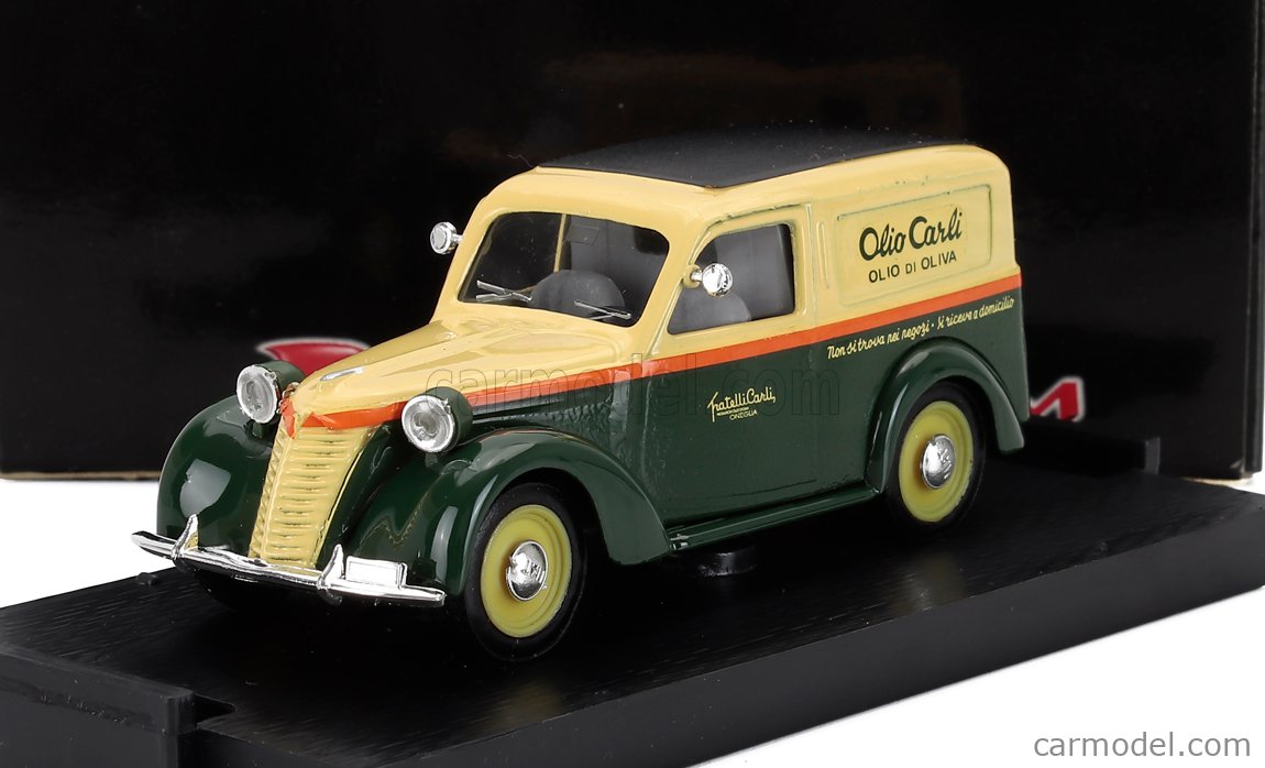 BRUMM R311 Escala 1/43 | FIAT 1100E VAN FURGONE OLIO CARLI 1946 GREEN CREAM