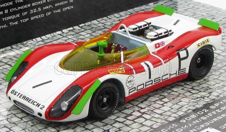 MINICHAMPS 437692001 Масштаб 1/43 | PORSCHE 908/02 SPYDER N 1 NURBURGRING 1969 REDMAN - SIFFERT ...
