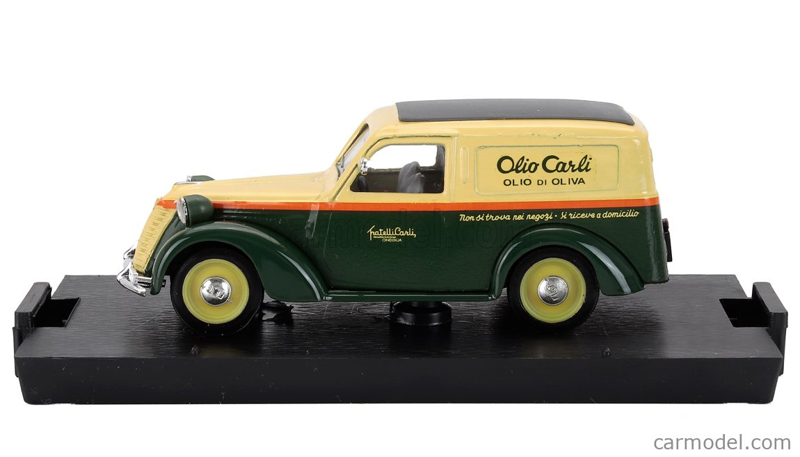 BRUMM R311 Scale 1/43 | FIAT 1100E VAN FURGONE OLIO CARLI 1946 GREEN CREAM