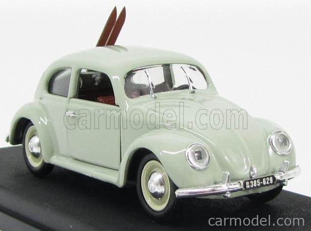 RIO-MODELS SL057 Scale 1/43 | VOLKSWAGEN BEETLE WINTER VERSION WITH WOOD SKI 1963 LIGHT GREY