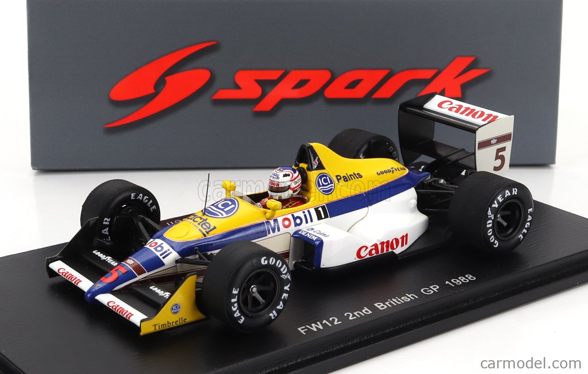 SPARK-MODEL S4059 Echelle 1/43 | WILLIAMS F1 FW12 N 5 2nd BRITISH GP ...