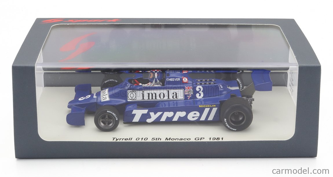 SPARK-MODEL S4319 Masstab: 1/43 | TYRRELL F1 010 N 3 5th MONACO GP 1981 ...