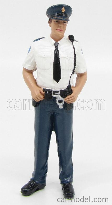 AMERICAN DIORAMA 23993 Scale 1/18 | FIGURES NETHERLAND POLICEMAN WHITE BLUE