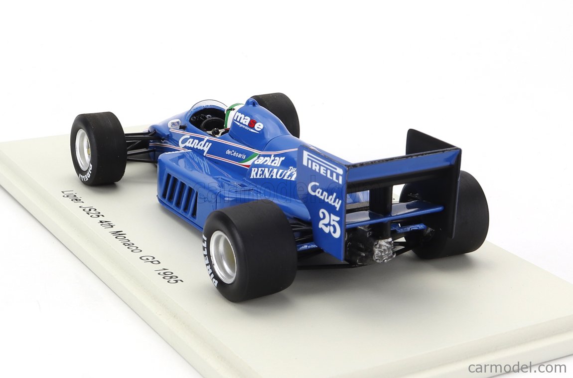 SPARK-MODEL S3975 Echelle 1/43 | LIGIER F1 JS25 N 25 4th MONACO GP 1985 ...