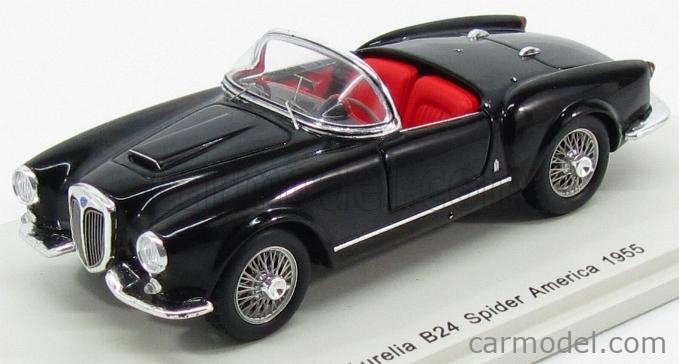 SPARK-MODEL S2440 Scale 1/43 | LANCIA AURELIA B24 SPIDER AMERICA 1955 BLACK