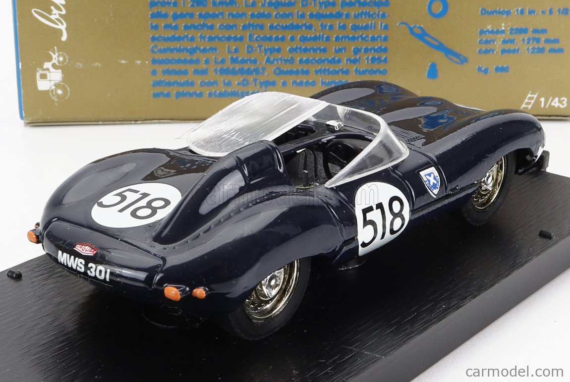 BRUMM R146-OLD Scale 1/43 | JAGUAR D-TYPE N 518 MILLE MIGLIA 1957 BLUE