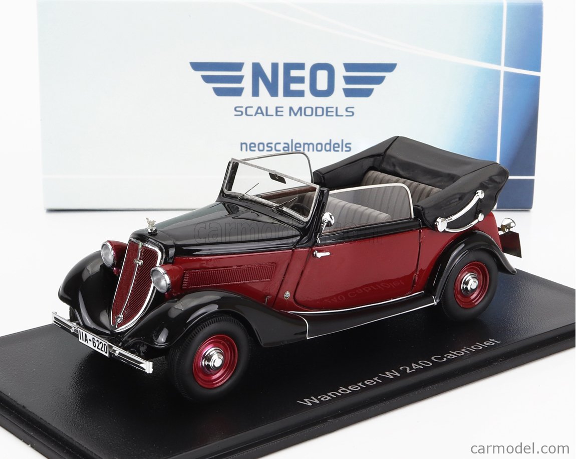 NEO SCALE MODELS NEO46220 Scale 1/43 | WANDERER W240 CABRIOLET OPEN ...