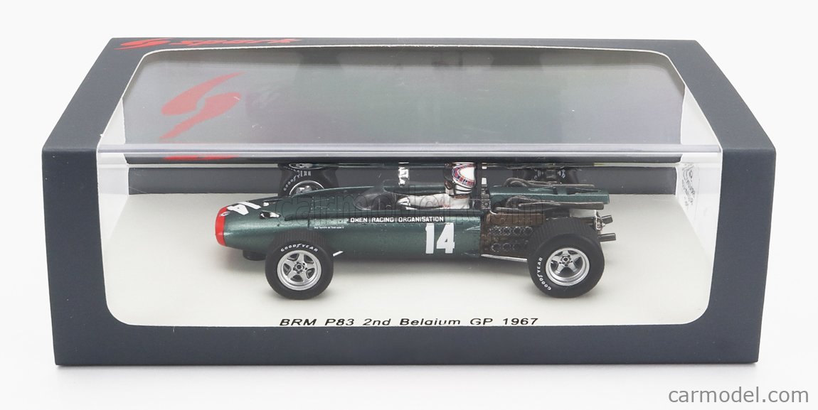 SPARK-MODEL S4251 Scale 1/43 | BRM F1 P83 N 14 2nd BELGIUM GP 1967 ...