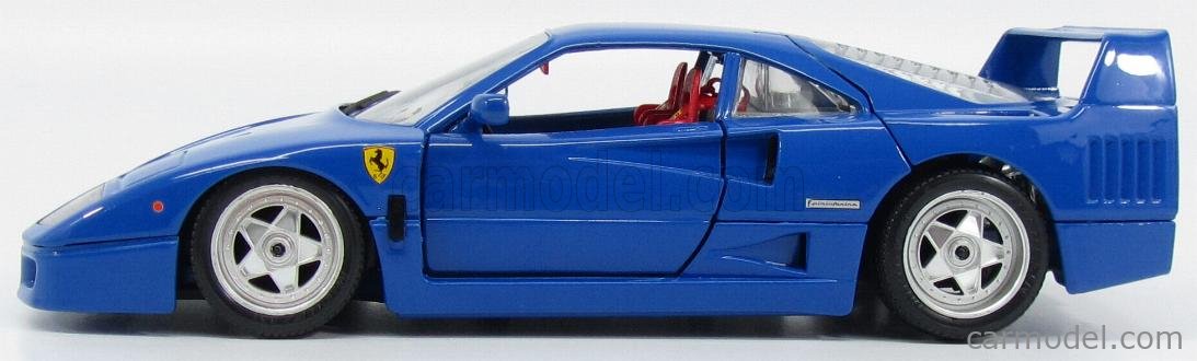 BURAGO 88656 Scale 1/18 | FERRARI F40 1987 CON VETRINA - WITH SHOWCASE BLUE