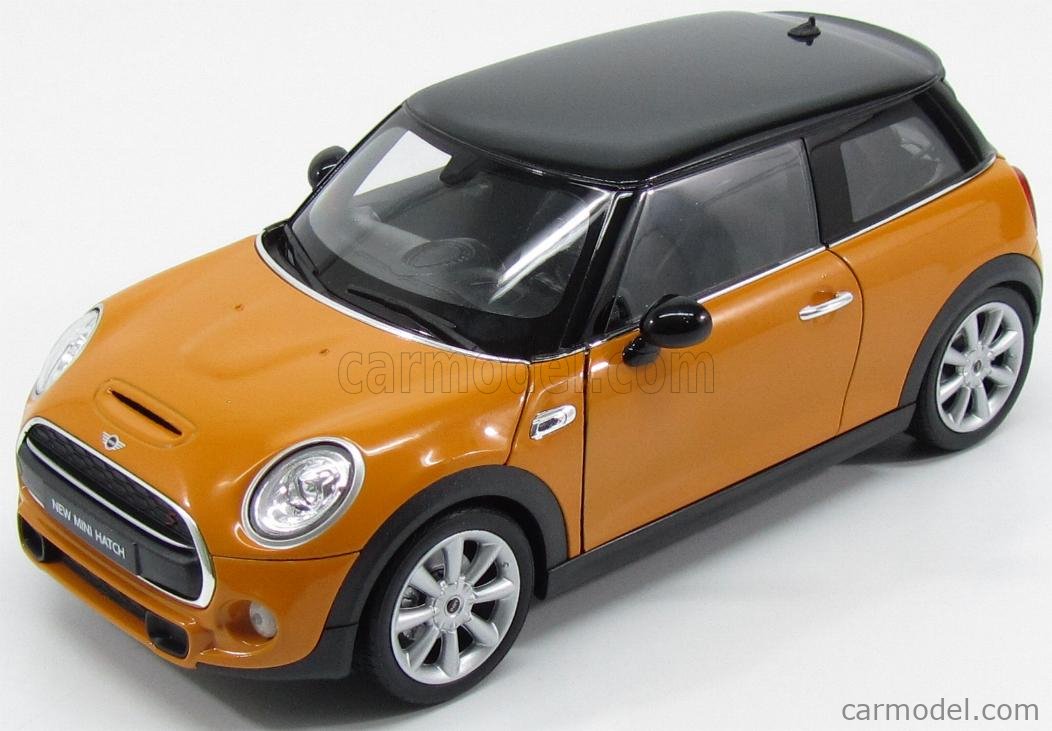 WELLY WE18050OC Escala 1/18 | MINI COOPER HATCH 2-DOOR 2015 OCHRE BLACK