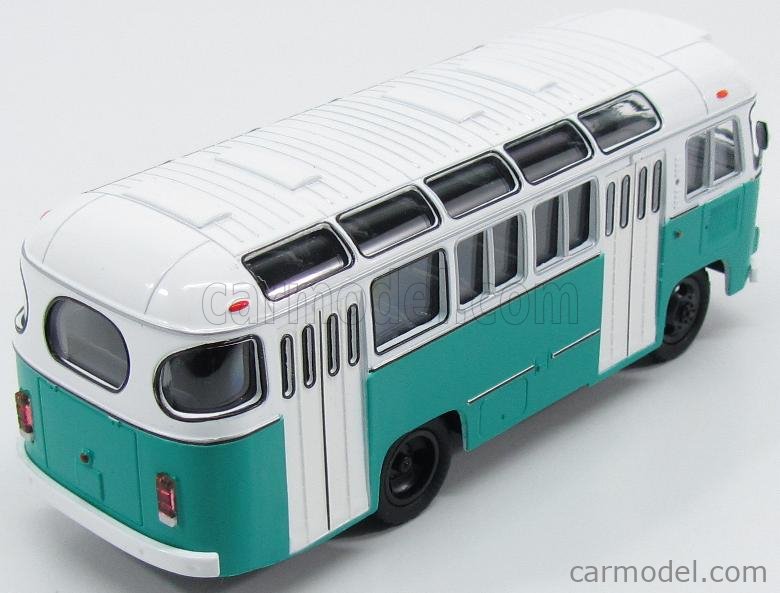 SOVIET AUTOBUS SAB020006 Scale 1/43 | PAZ 672M AUTOBUS 1968 WHITE GREEN