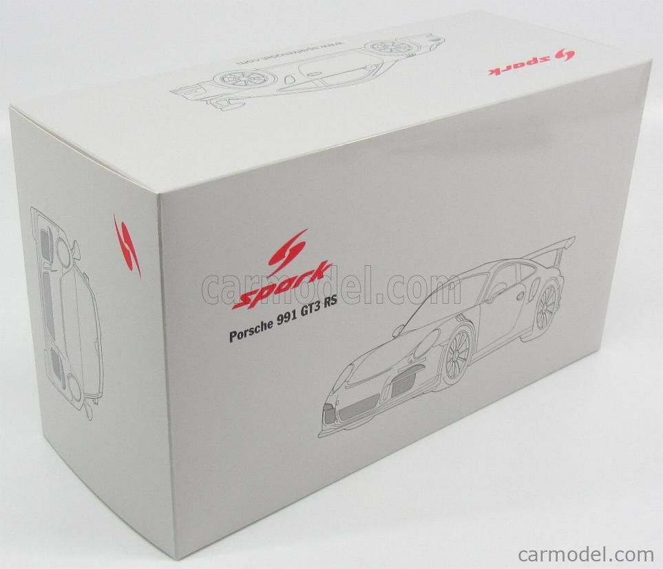 SPARK-MODEL 18S233 Scale 1/18 | PORSCHE 911 991 GT3 RS COUPE 2015 SILVER