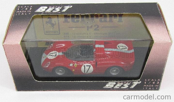 BEST-MODEL 9026 Scale 1/43 | FERRARI 365P2 N 17 24h LE MANS 1965 RED ...