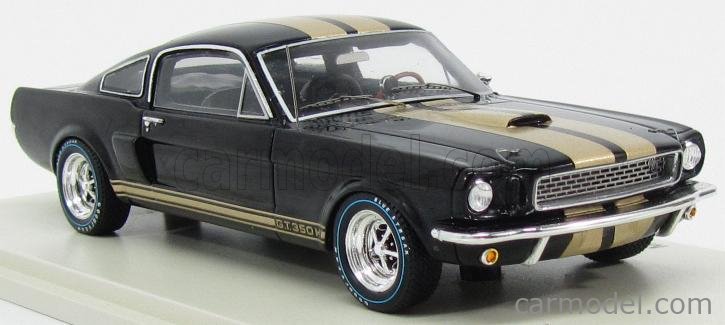 SPARK-MODEL S2637 Scale 1/43 | FORD USA MUSTANG 350 SHELBY HERTZ 1966 BLACK