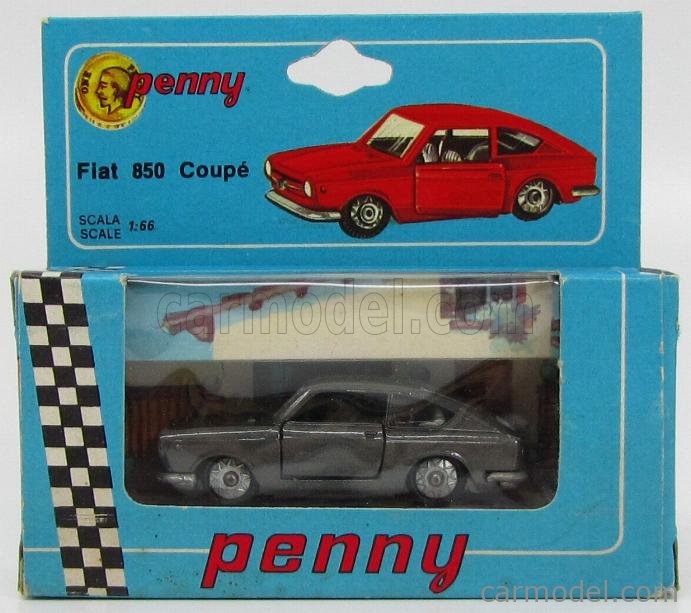 PENNY POLITOYS 30 Scale 1/66 | FIAT 850 COUPE DARK GREY MET