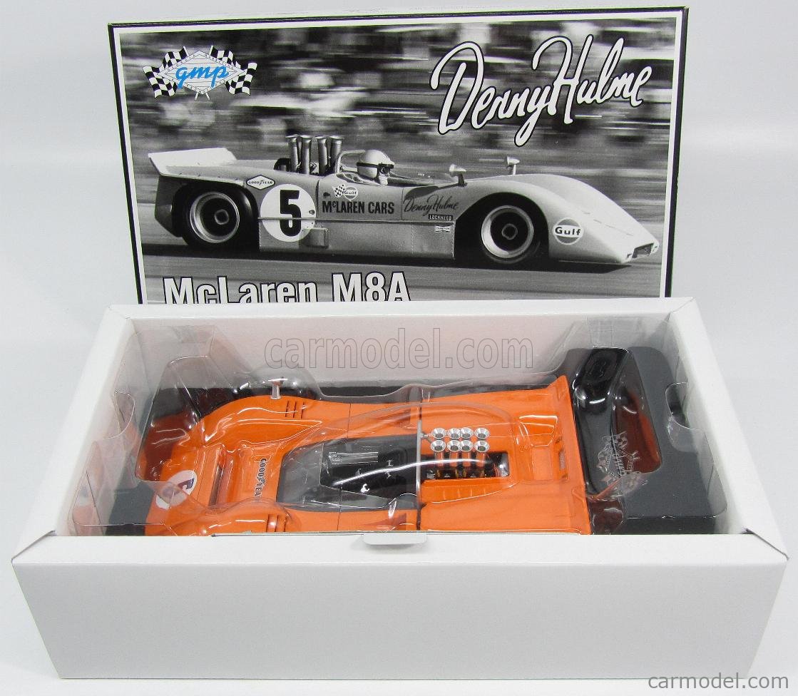 GMP 12022 Scale 1/18 | McLAREN M8A N 5 WINNER CAN-AM 1968 DENNY HULME ORANGE