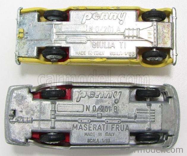 PENNY POLITOYS 201 Scale 1/66 | GIFT SET 4 CARS - MASERATI FERRARI FIAT ...