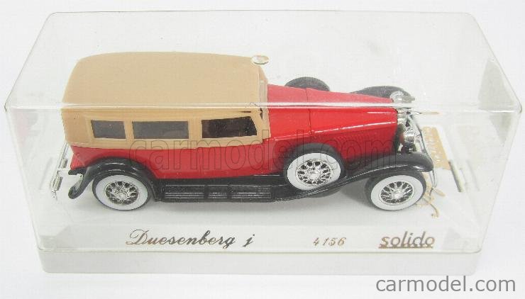 SOLIDO 4156 Scale 1/43 | DUESENBERG J 1935 RED BLACK BEIGE