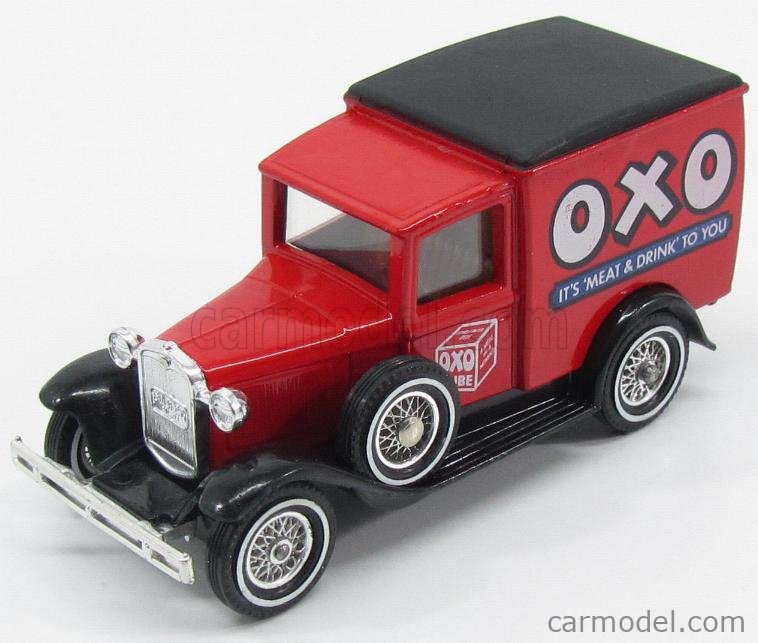 MATCHBOX Y22 Echelle 1/43 | FORD USA MODEL-A VAN OXO CUBE 1930 RED BLACK