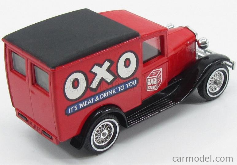 MATCHBOX Y22 Echelle 1/43 | FORD USA MODEL-A VAN OXO CUBE 1930 RED BLACK