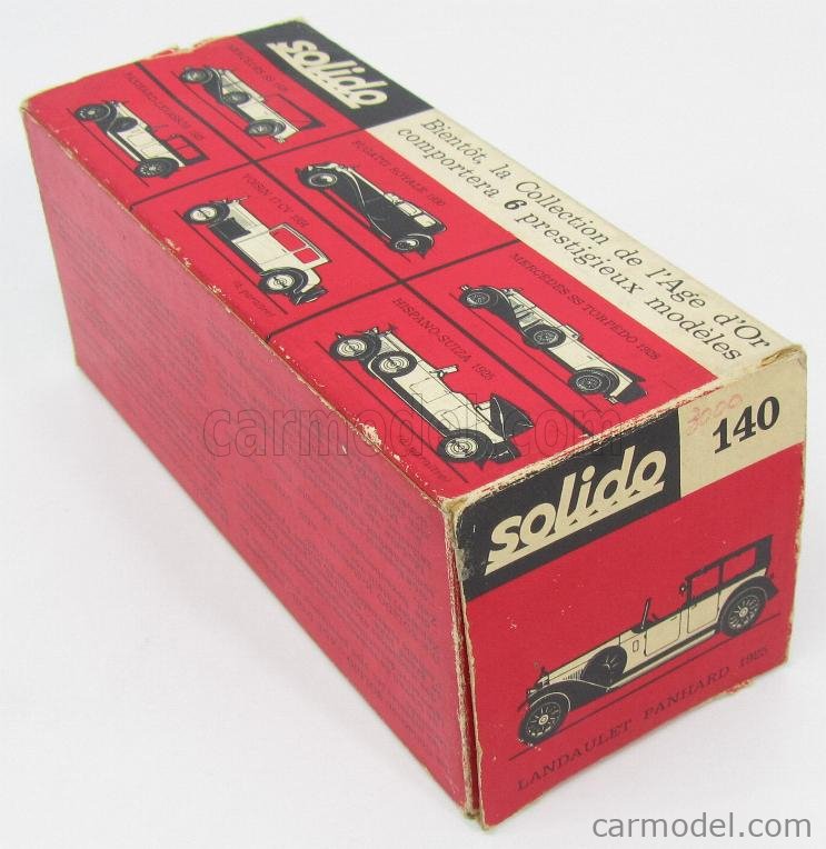 SOLIDO 140 Echelle 1/43 | PANHARD LEVASSOR 8CYL 35CV 1925 LIGHT GREEN ...