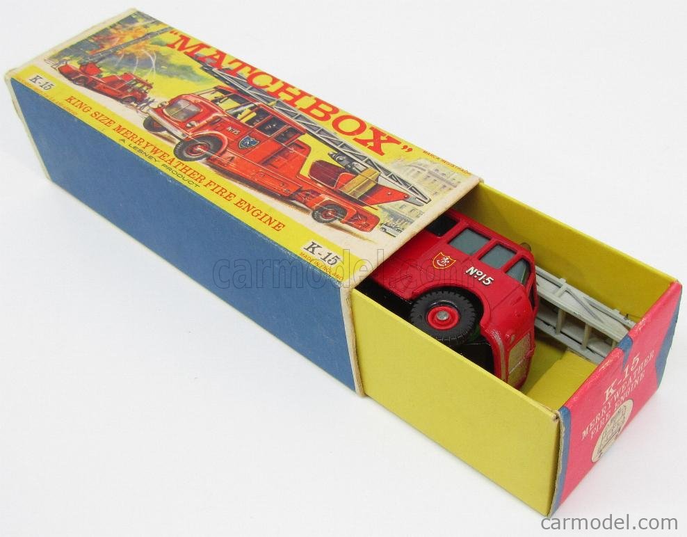 MATCHBOX K15 Scale 1/50 | AEC MERRYWEATHER KENT FIRE BRIGATE ENGINE N15 RED