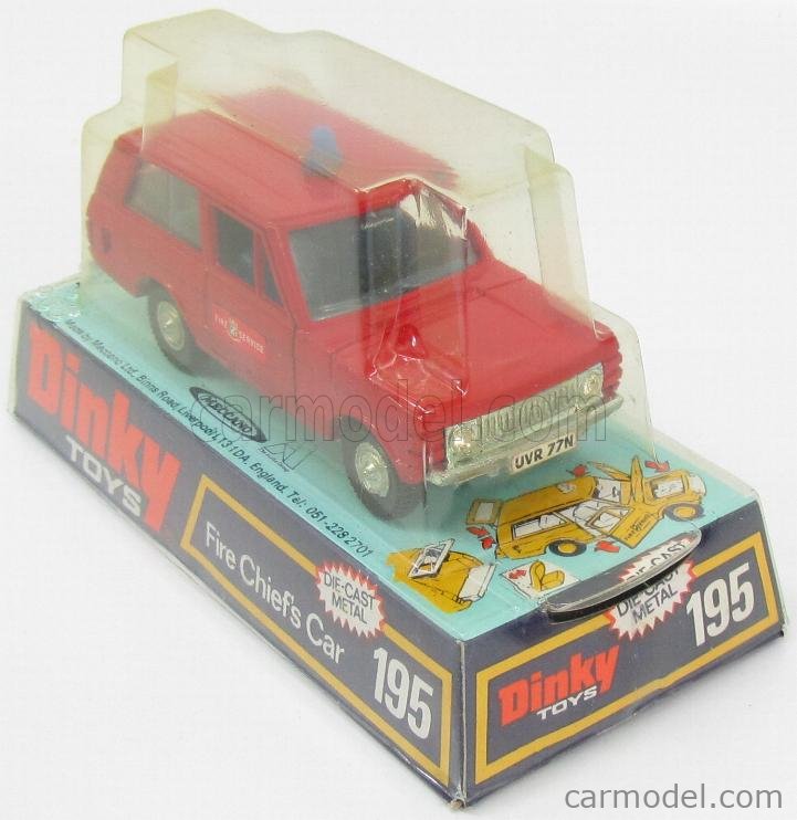 DINKY ENGLAND 195 Scale 1/43 | LAND ROVER RANGE FIRE CHIEF'S CAR - FIRE ...