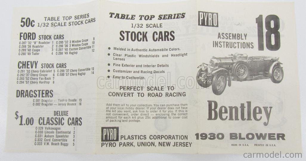 PYRO C304-50 Scale 1/32 | BENTLEY 4,5 LT 24h LE MANS 1930 BLOWER GREEN