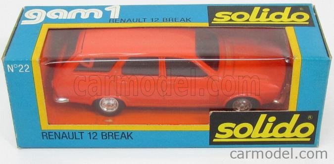 SOLIDO 22 Escala 1/43 | RENAULT 12 BREAK 1976 ORANGE