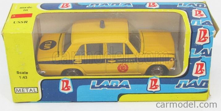 USSR A9 Scale 1/43 | LADA BA3 VAZ 2101 BERLINE TAXI 1980 YELLOW BLACK