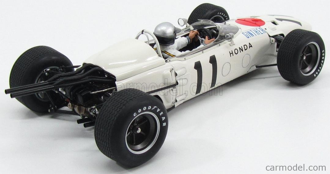 AUTOART 86599 Scale 1/18 | HONDA F1 RA272 N 11 MEXICO GP 1965 RICHIE GINTHER - WITH FIGURE WHITE